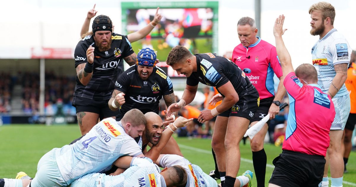 Premiership: Exeter Chiefs stave off Harlequins fightback to seal late win : PlanetRugby