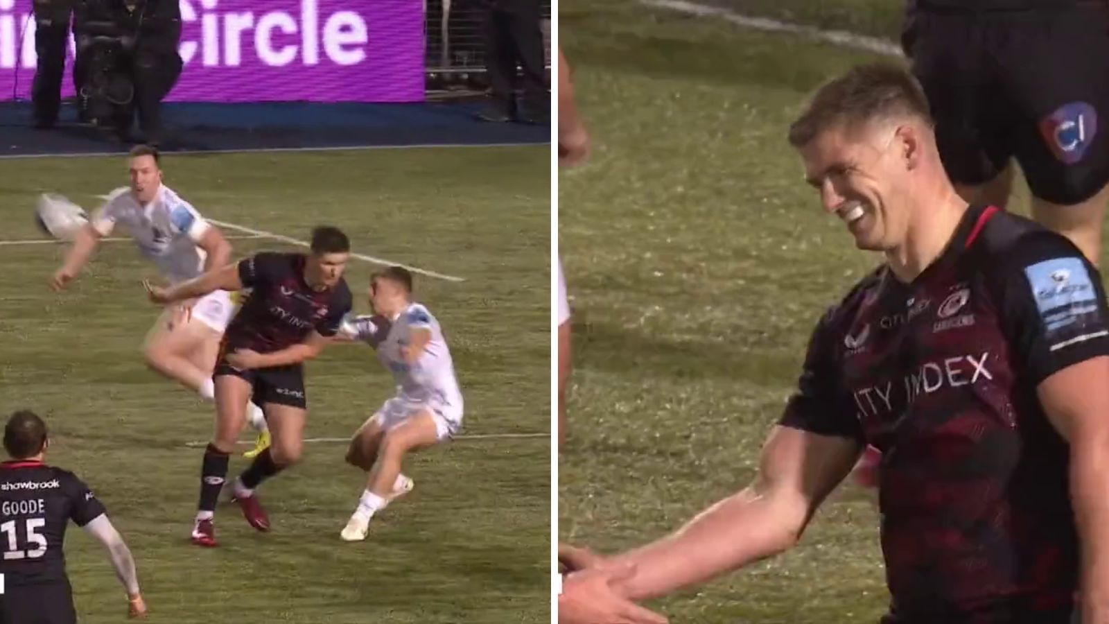 WATCH: Owen Farrell's UNREAL backdoor assist against Exeter Chiefs : PlanetRugby