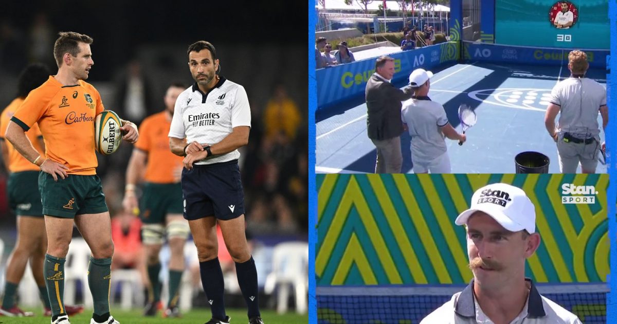 WATCH: Wallabies tasteless tennis shots at Mathieu Raynal : PlanetRugby