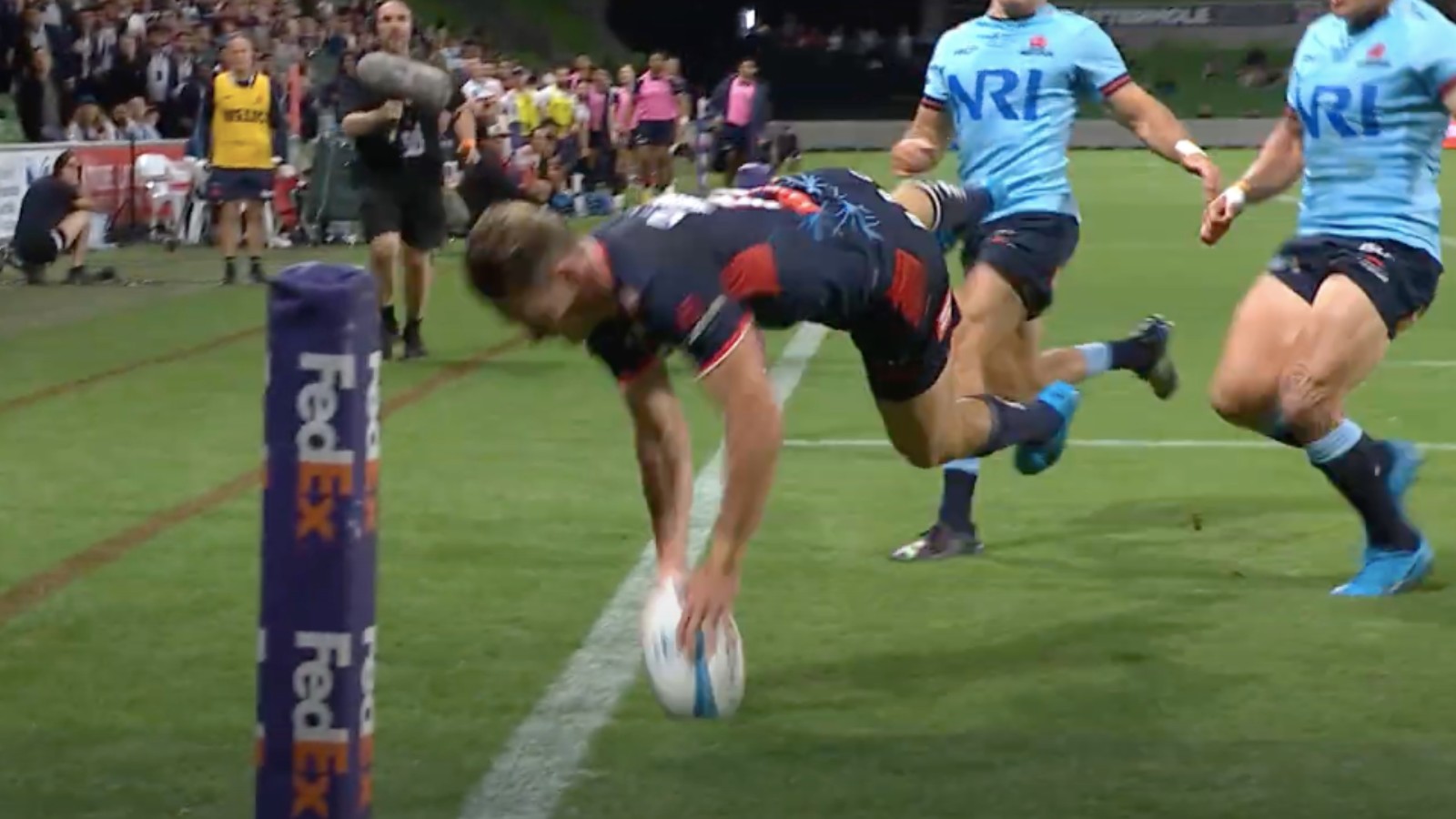 WATCH: Lachie Anderson’s ACROBATIC try in Rebels win over Waratahs ...