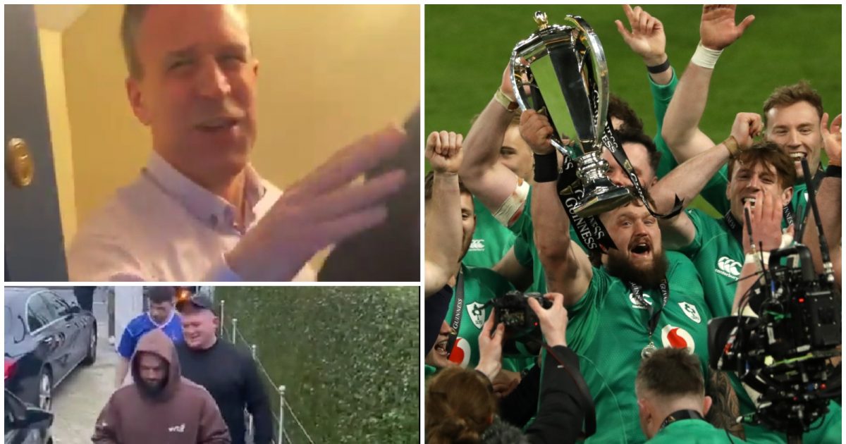 WATCH: Ireland take Grand Slam bender to Garry Ringrose parents’ house ...