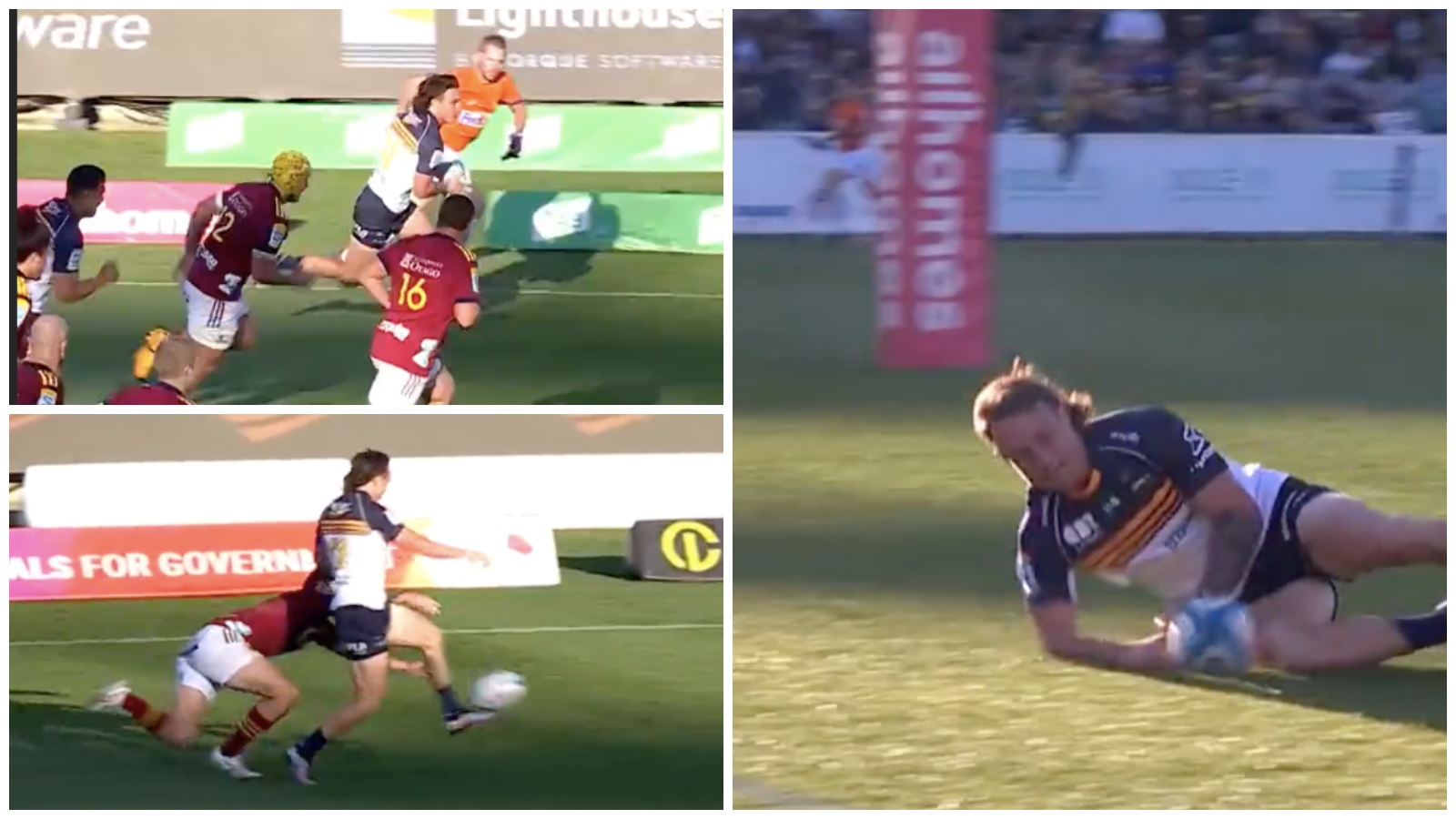 WATCH: Corey Toole shows his PACE in win over the Highlanders : PlanetRugby